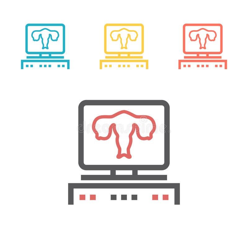 Female Reproductive System Line Icon. Vector Sign for Web Graphic ... Female Reproductive System Line Icon. Vector Sign for Web Graphic ...