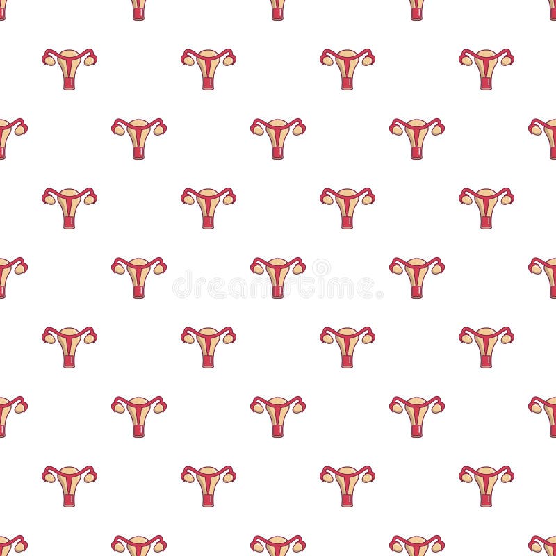 Female Reproductive System Pattern Seamless Stock Vector - Illustration ...