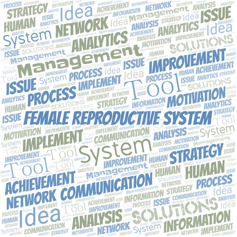 Reproductive System Typography Vector Word Cloud. Stock Vector ...