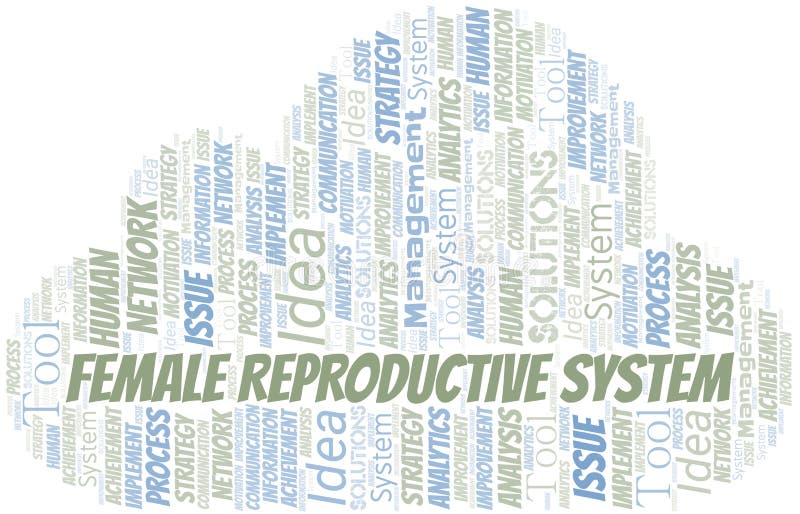 Reproductive System Typography Vector Word Cloud. Stock Vector ...