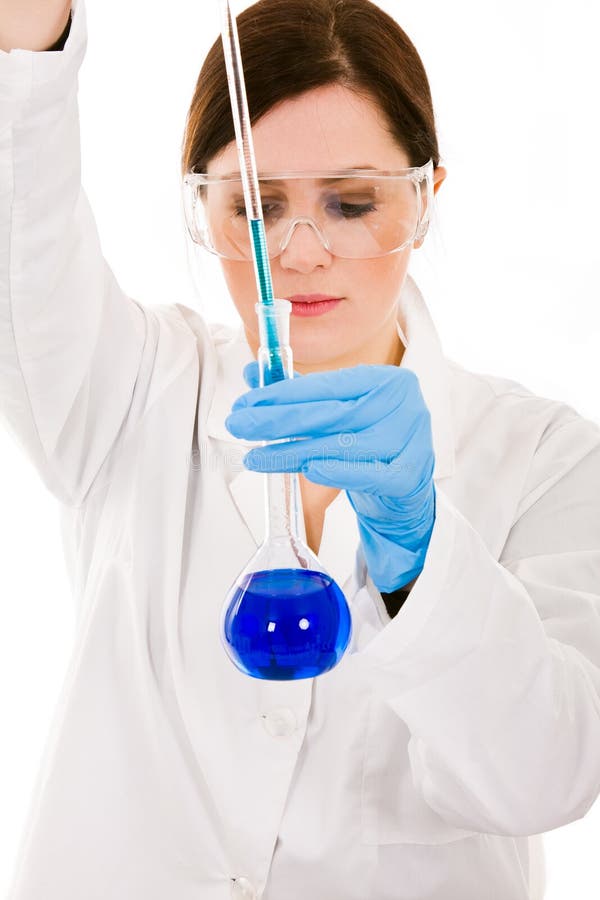 Female researcher stock image. Image of flask, medication - 29349093