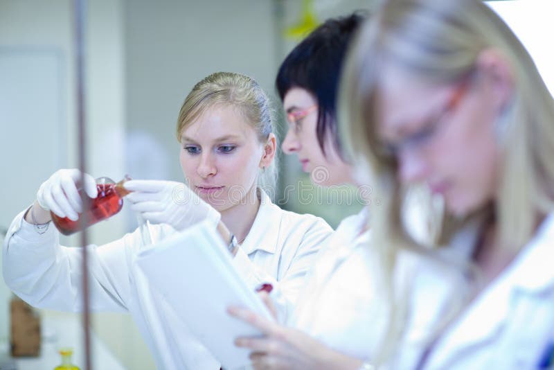 Female Researcher Carrying Out Research Stock Image - Image of analysis ...