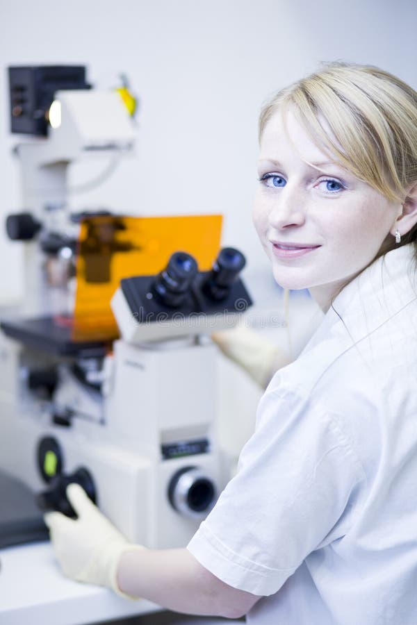 Female Researcher Doing Research In A Lab Stock Photo - Image of ...