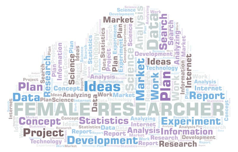 Female Researcher Word Cloud. Stock Illustration - Illustration of ...