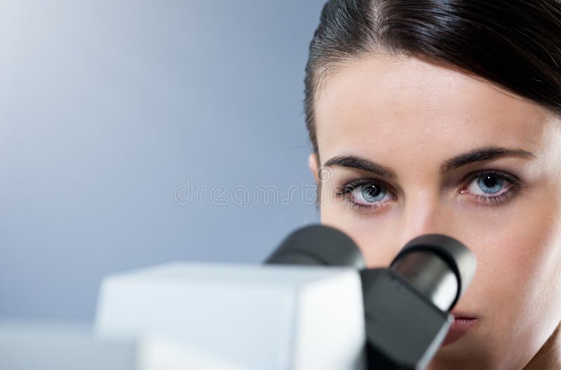 Female researcher working stock image. Image of looking - 39801999