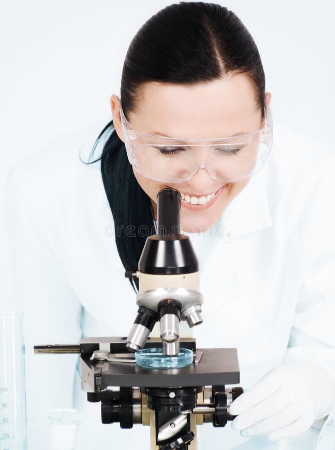 Woman Viewing Microscope Stock Photos - Free & Royalty-Free Stock ...