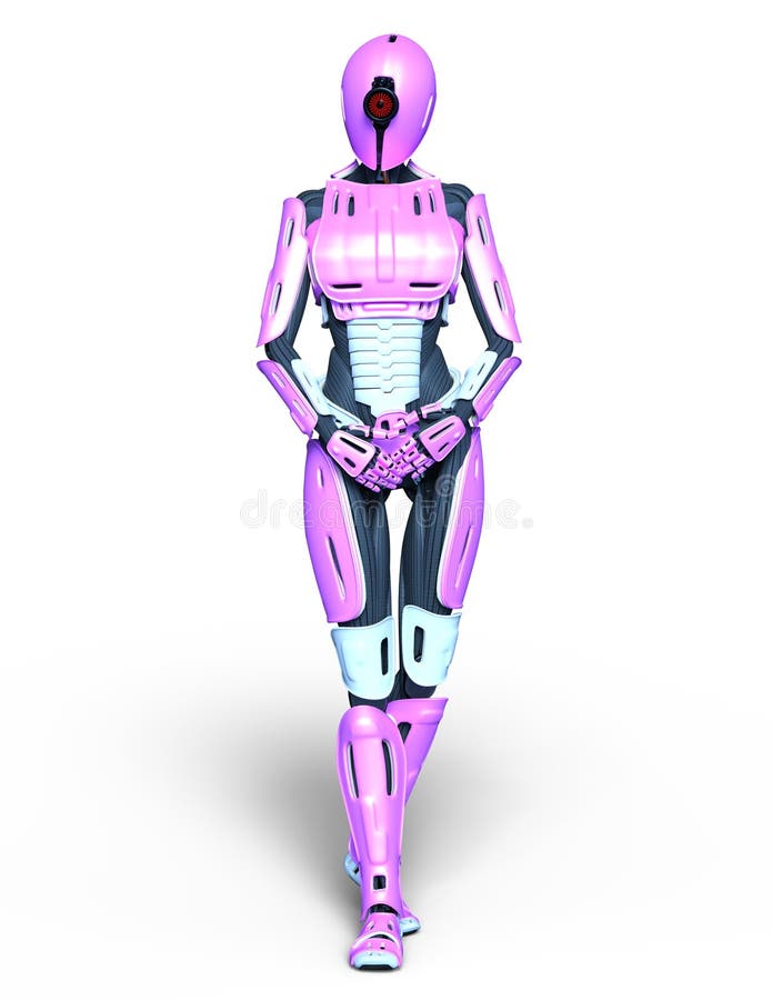 Female robot stock illustration. Illustration of metal - 86563670