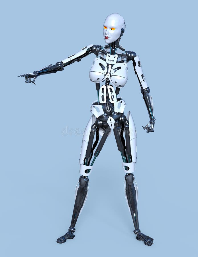 Female robot stock illustration. Illustration of artificial - 86629324