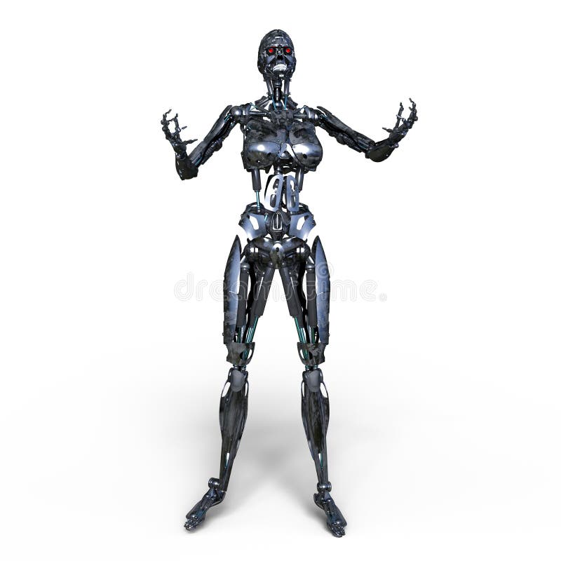 Female robot stock illustration. Illustration of bipedalism - 79512930
