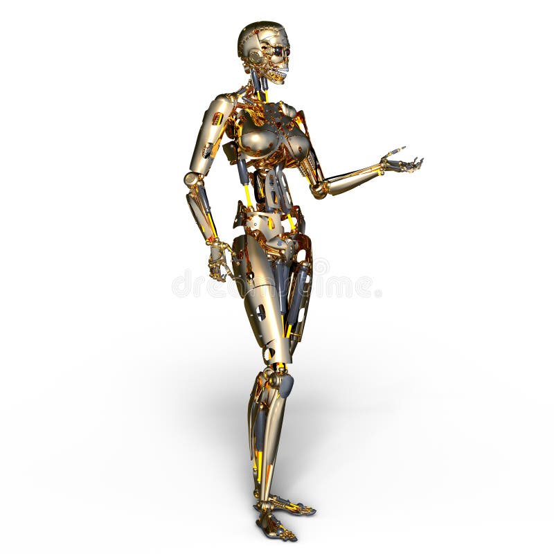 Female robot stock illustration. Illustration of framework - 86563667