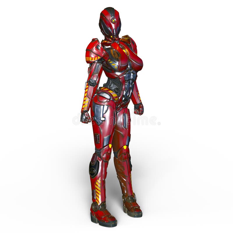 Female robot stock illustration. Illustration of body - 95224493
