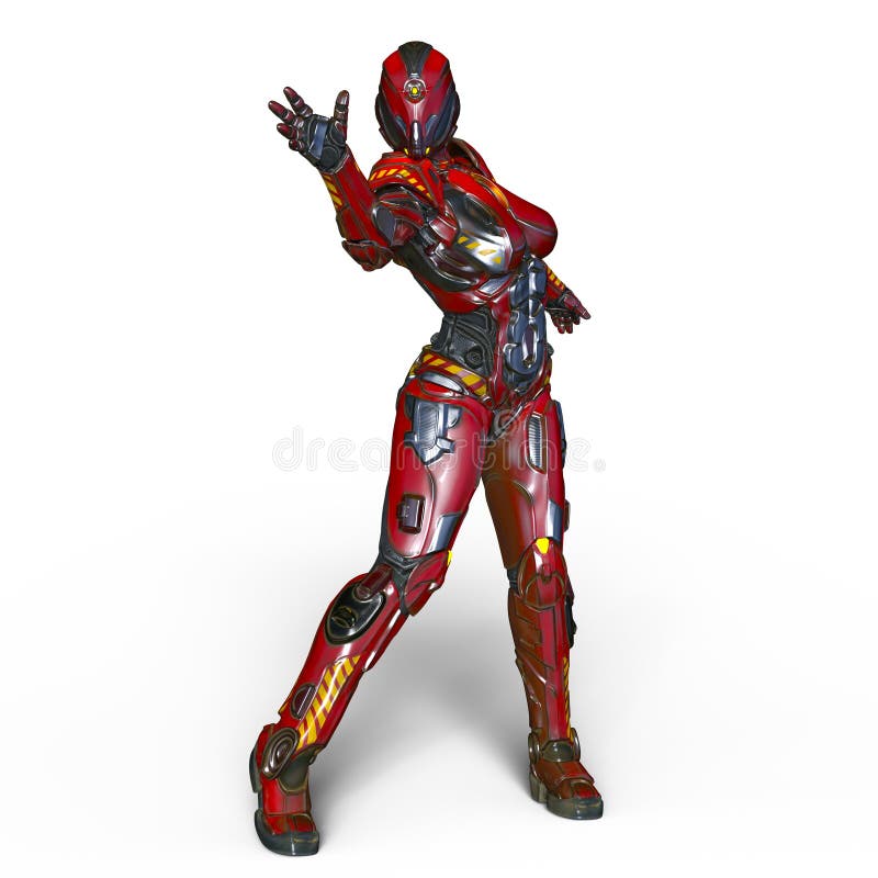 Female robot stock illustration. Illustration of body - 95538049
