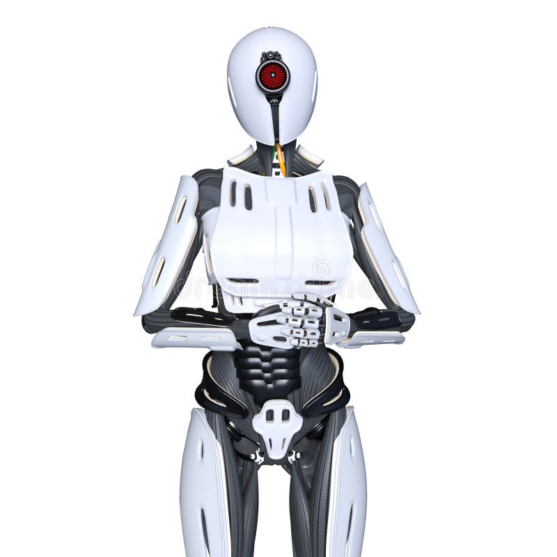 Female robot stock illustration. Illustration of white - 99650752