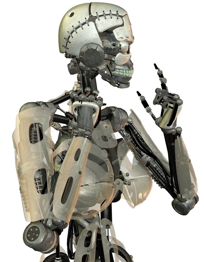 Female robot design stock illustration. Illustration of science - 28498718