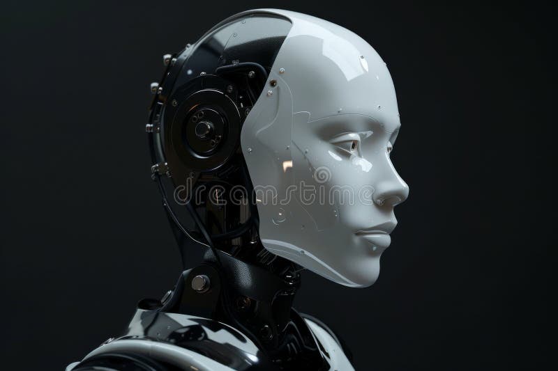 Female Robot Profile. AI Technology Stock Image - Image of cyber, head ...