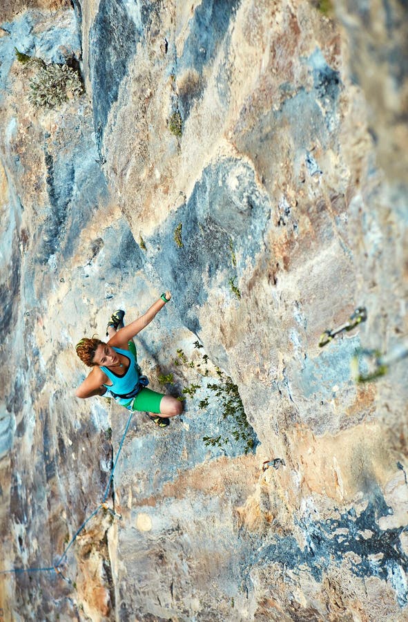 Female rock climber stock photo. Image of challenge, person - 63822262