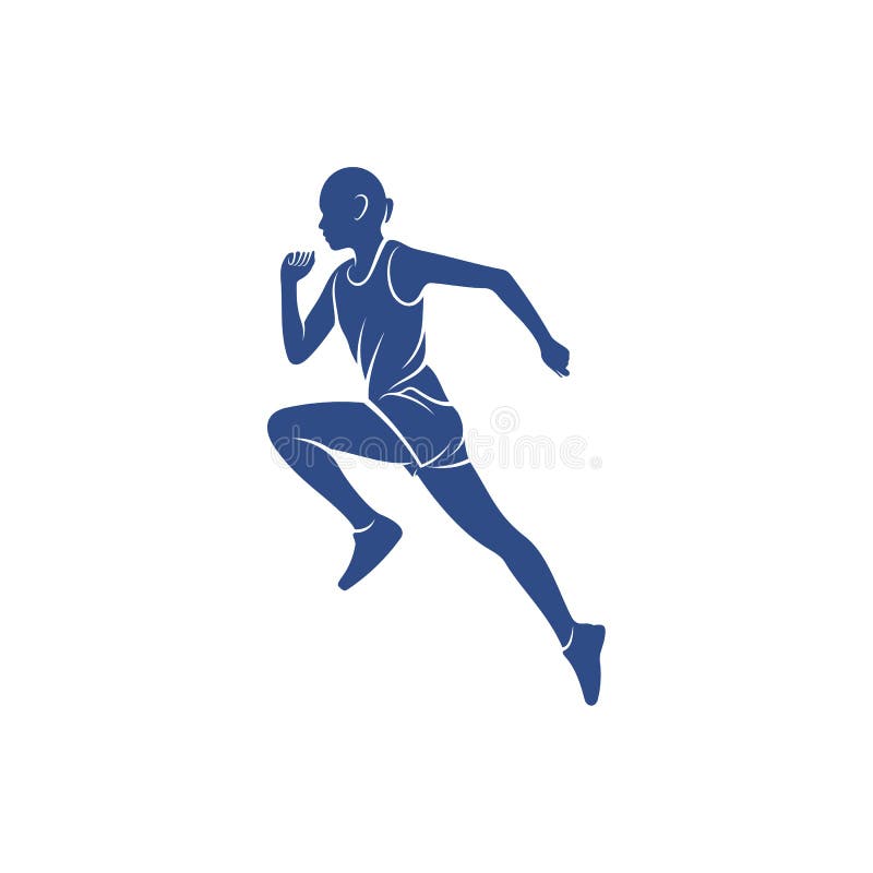 Female Runner Athletic Logo Design Vector. Icon Symbol. Template ...