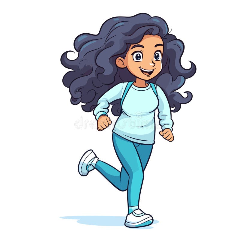 Female Runner Hand-drawn Illustration. Female Runner. Vector Doodle ...