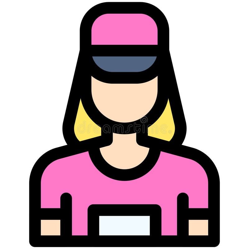 Female Runner Icon, Marathon Related Vector Stock Vector - Illustration ...