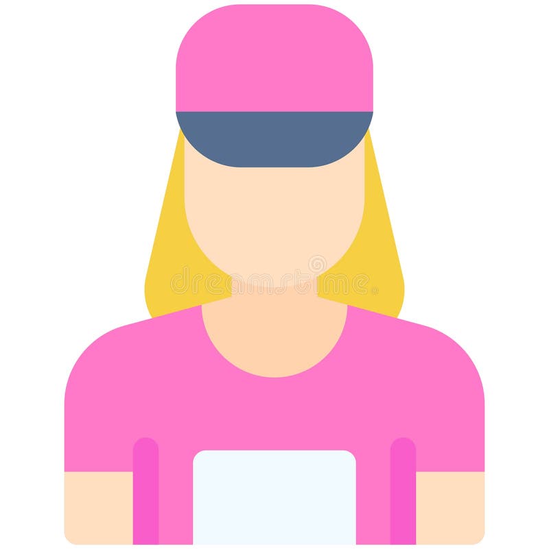 Female Runner Icon, Marathon Related Vector Stock Vector - Illustration ...