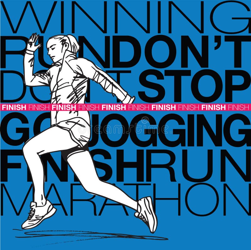 Female Runner Sketch Illustration Stock Vector - Illustration of people ...