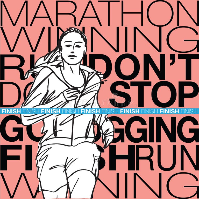 Female Runner Sketch Illustration Stock Vector - Illustration of runner ...