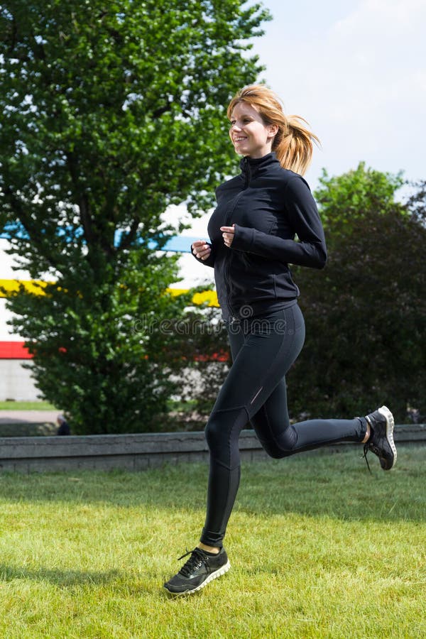 Female Running Athlete - Woman Trail Runner Stock Image - Image of ...