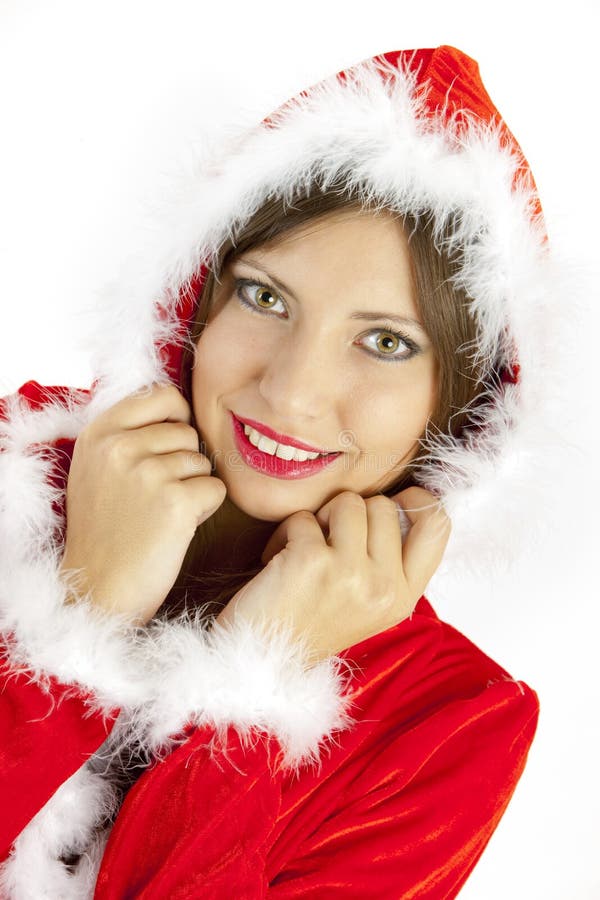 Female Santa Claus stock image. Image of emotions, facial - 11471427