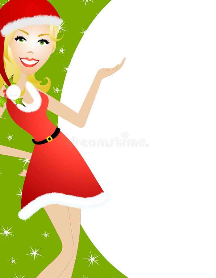 Female Santa Helper stock illustration. Illustration of clip - 6645788