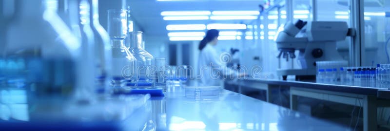 Female Scientist Conducting Research in Modern Laboratory Environment ...