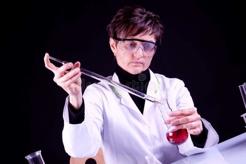 Female Scientist Experimenting Stock Photo - Image of care, medic: 13257522