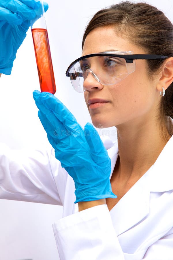 Female Scientist in a Quantum Optics Lab Stock Image - Image of glasses ...