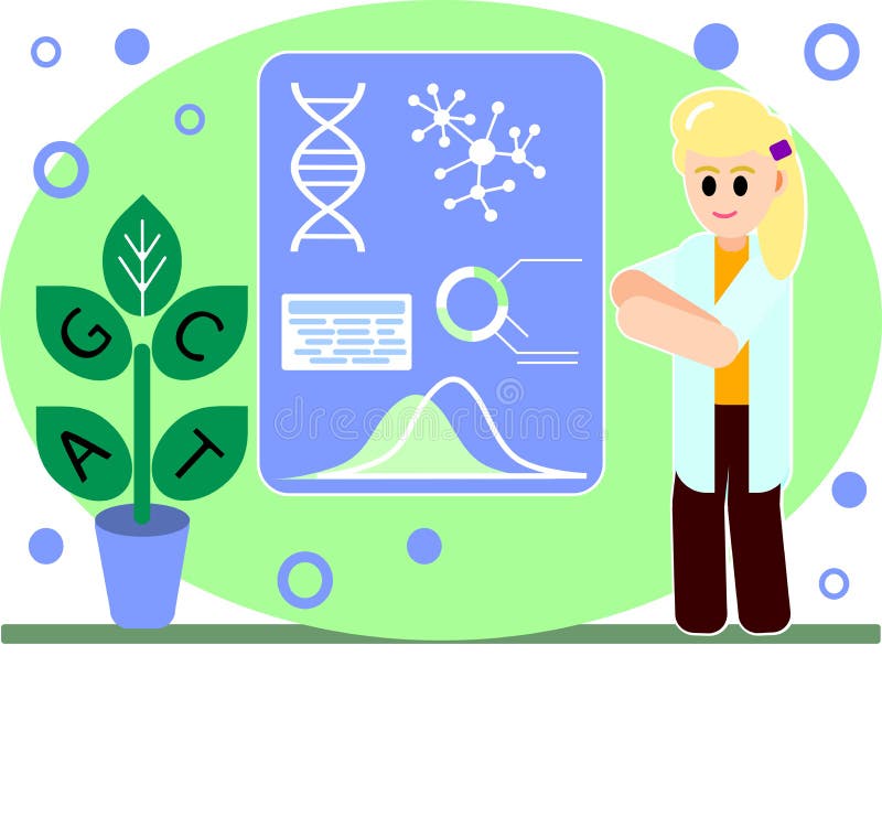 Female Scientist in the Lab Coat Analysing and Presenting Results of ...