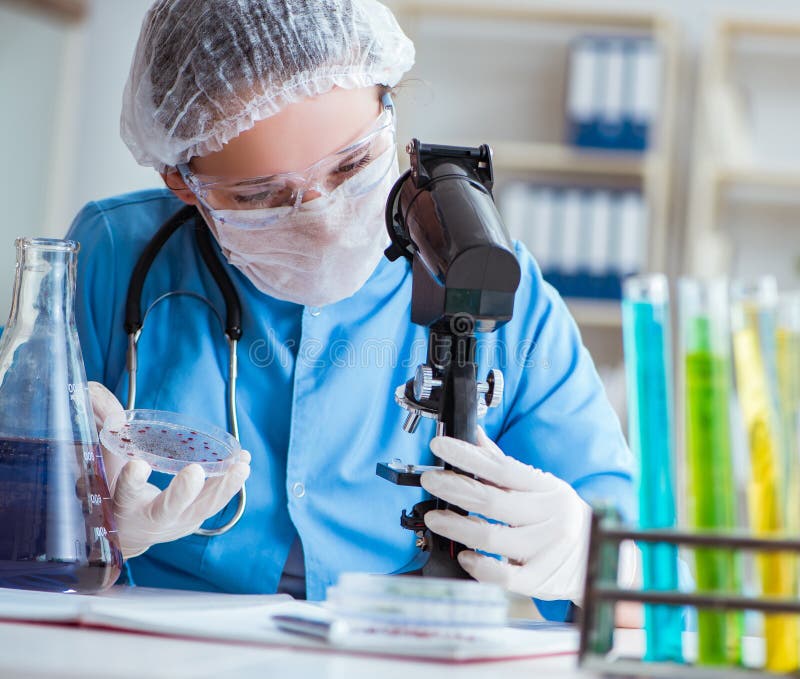 Female Scientist Researcher Doing Experiments in Laboratory Stock Image ...