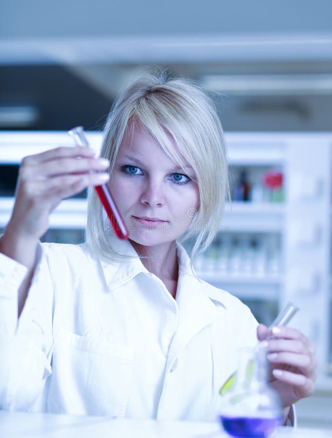 Female Scientist in a Quantum Optics Lab Stock Image - Image of optics ...
