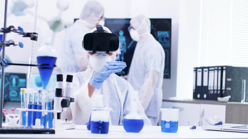 Female Scientist Using Modern Technology in Research Laboratory Stock ...