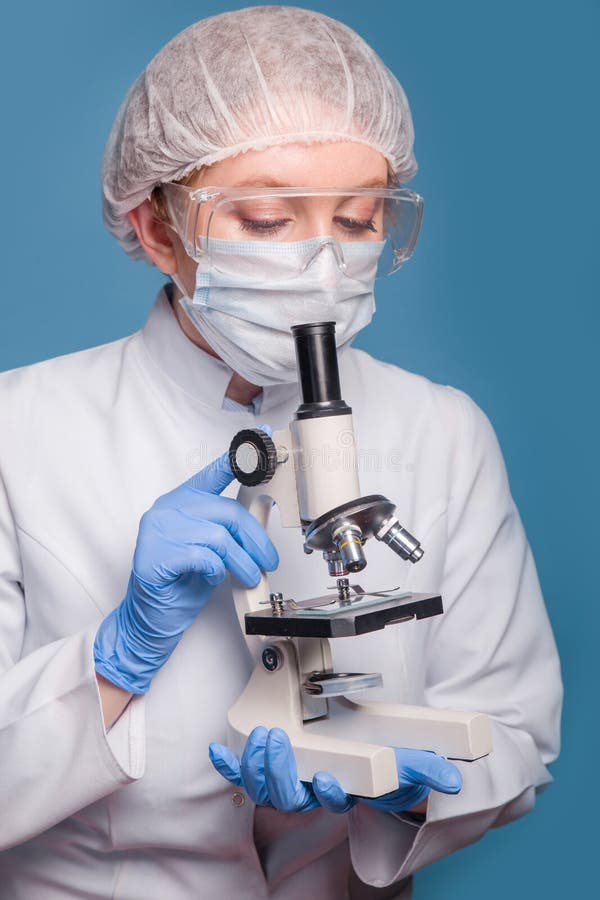 Female Scientist Working in the CDC Laboratory Stock Image - Image of ...