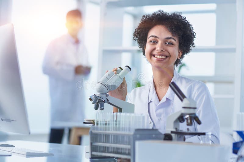 Female Scientist Working in the Lab Stock Image - Image of analyzing ...