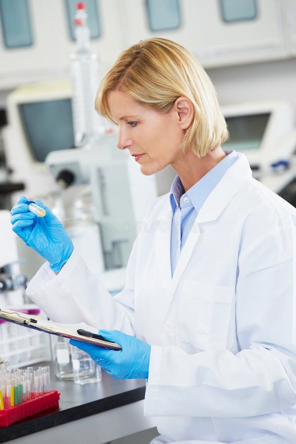 Female Scientist Working in Laboratory Stock Photo - Image of research ... Female Scientist Working in Laboratory Stock Photo - Image of research ...