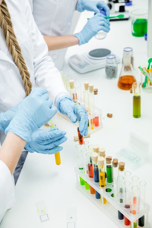 Female scientists in lab stock photo. Image of expertise - 90100528