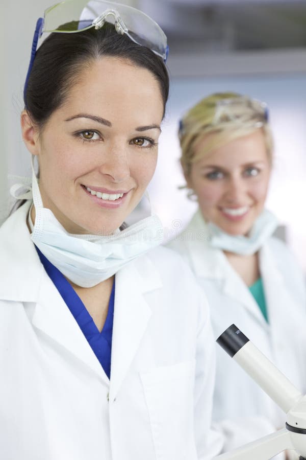 Female Scientists or Woman Doctors in Laboratory Stock Photo - Image of ...