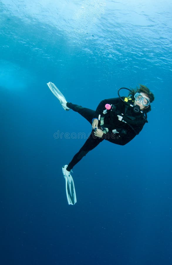 Female scuba diver stock photo. Image of face, diver - 14544720
