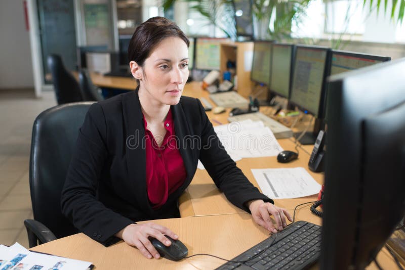 Female Security Agency Professional at Work Stock Photo - Image of ...