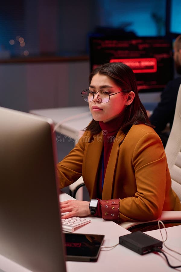 Female it Security Expert stock photo. Image of malware - 328694328