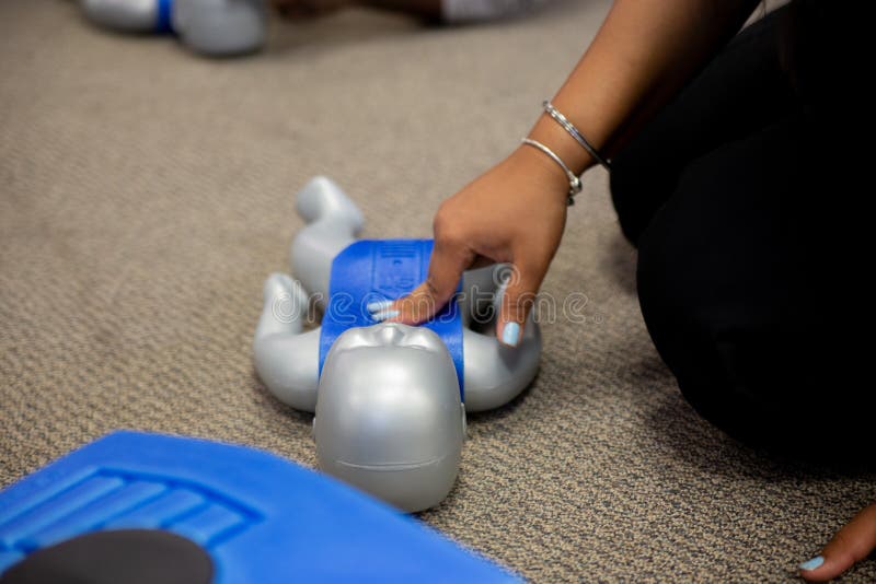 Staff is Taking Down a Note in Cpr First Aid Class Stock Image - Image ...