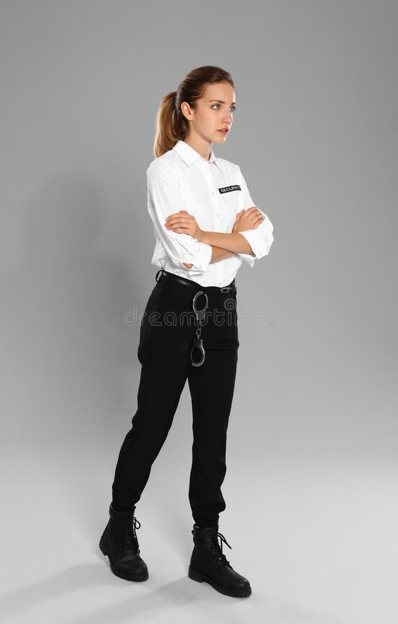 Female Security Guard in Uniform Stock Image - Image of airport ...
