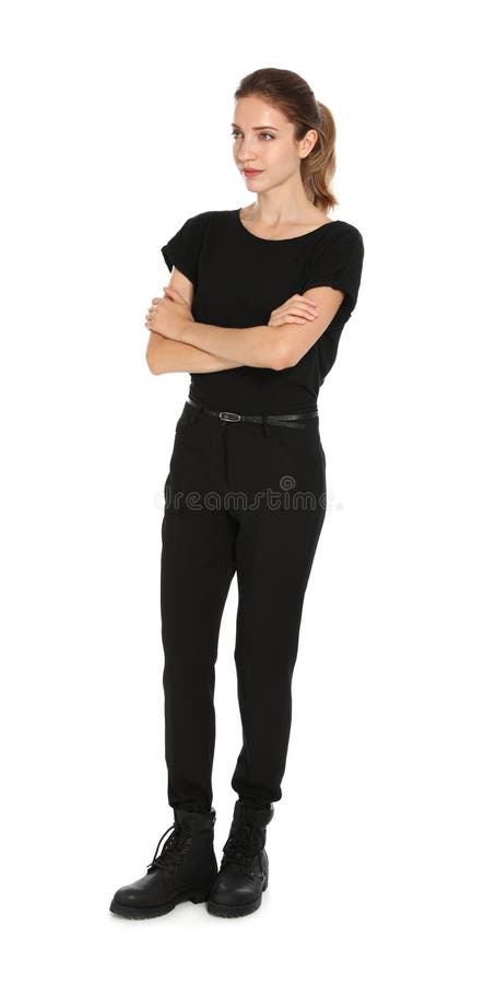 Female Security Guard in Uniform Stock Image - Image of security ...