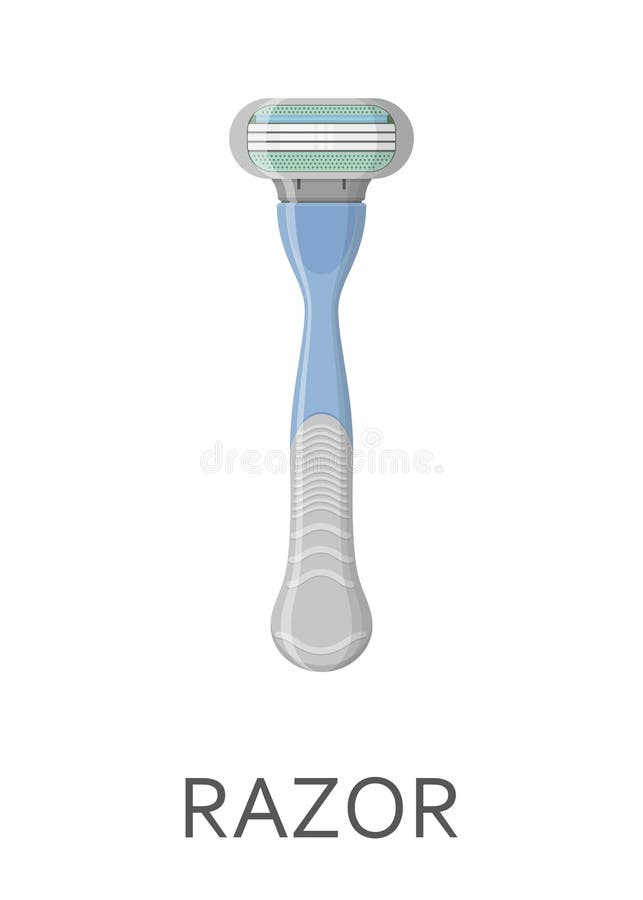 Female Shaving Razor Isolated on White Background Stock Vector ...