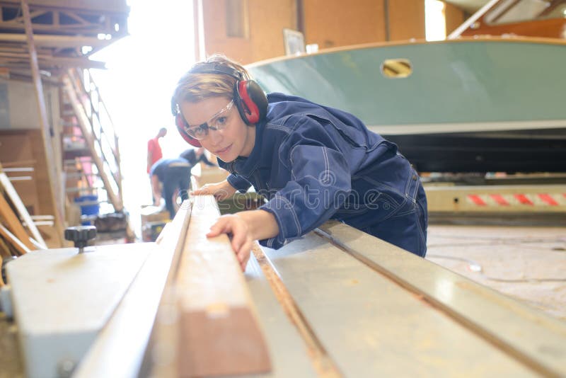 Female Ship Builder at Work Stock Photo - Image of shipbuilding ...