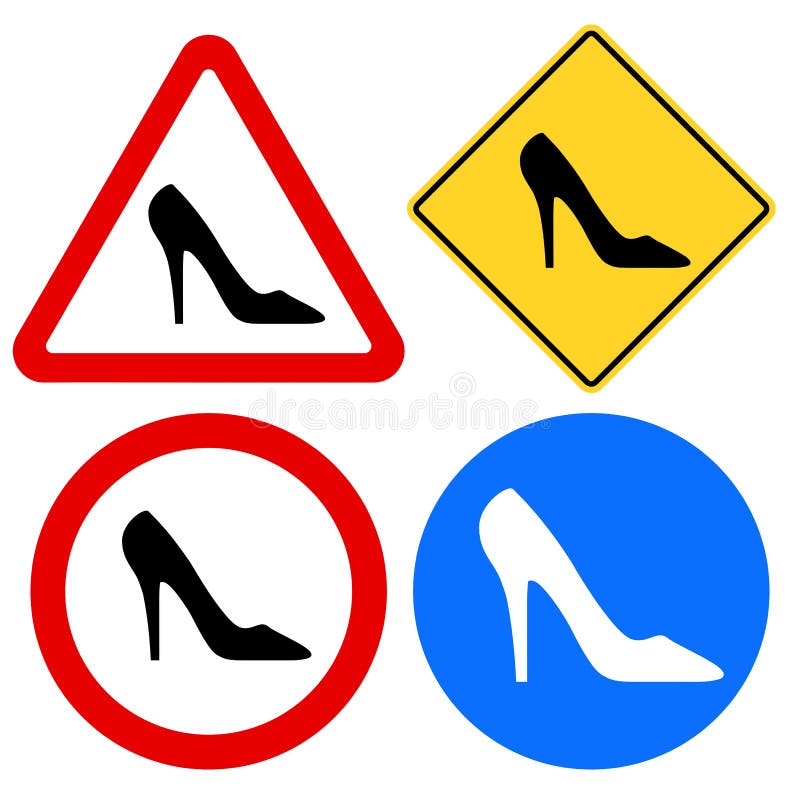Female Shoe Signs stock vector. Illustration of foot - 14517951